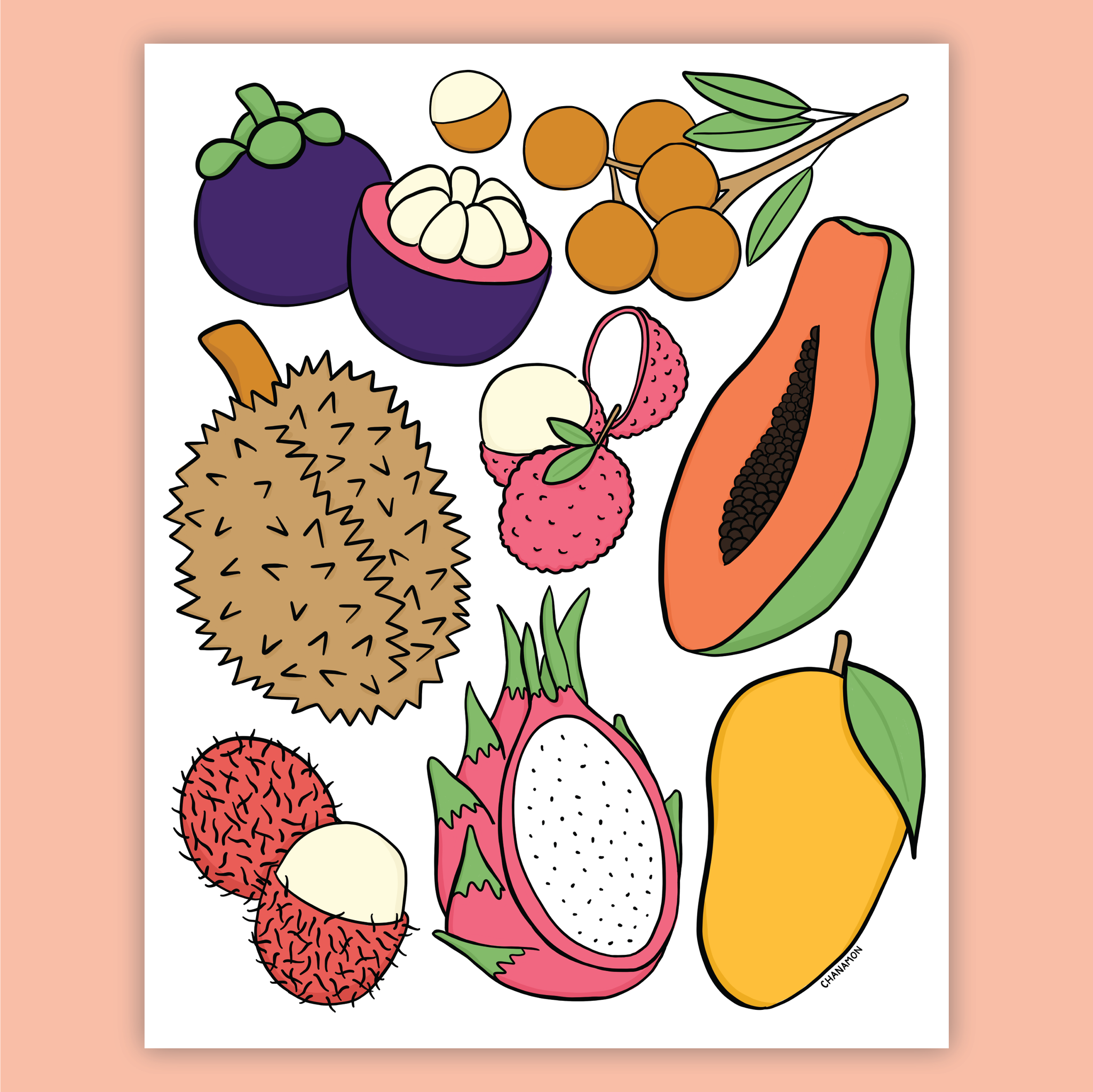 fruit coloring pages to print