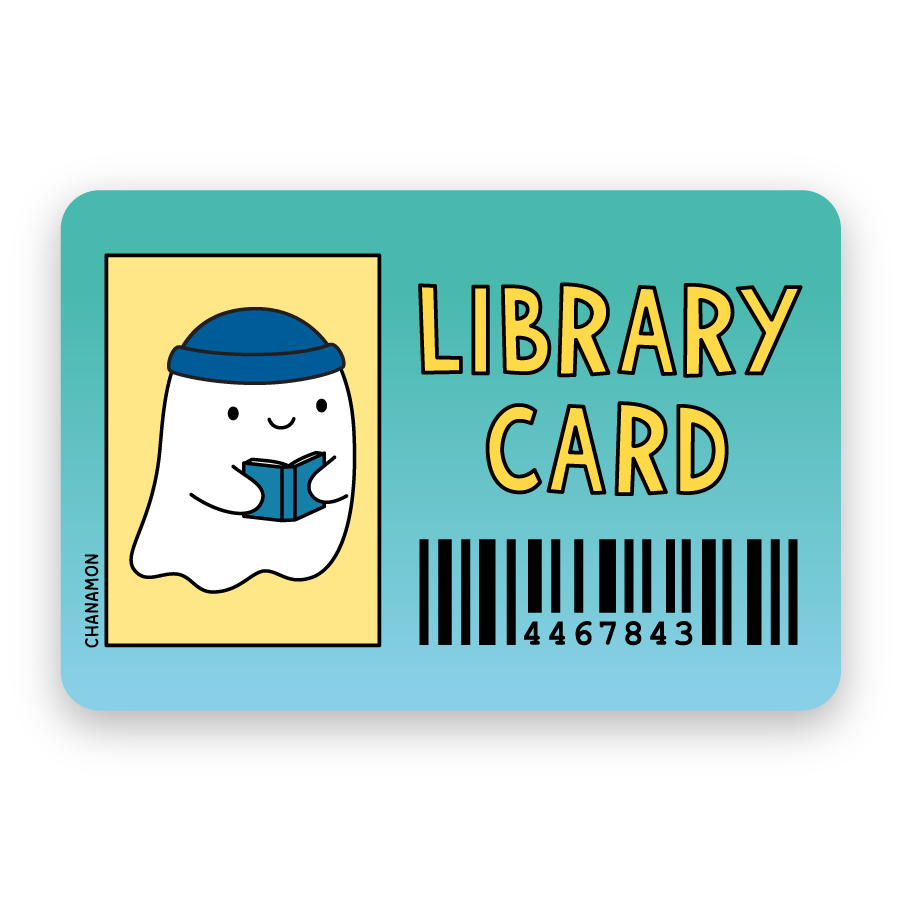 Library Card Sticker